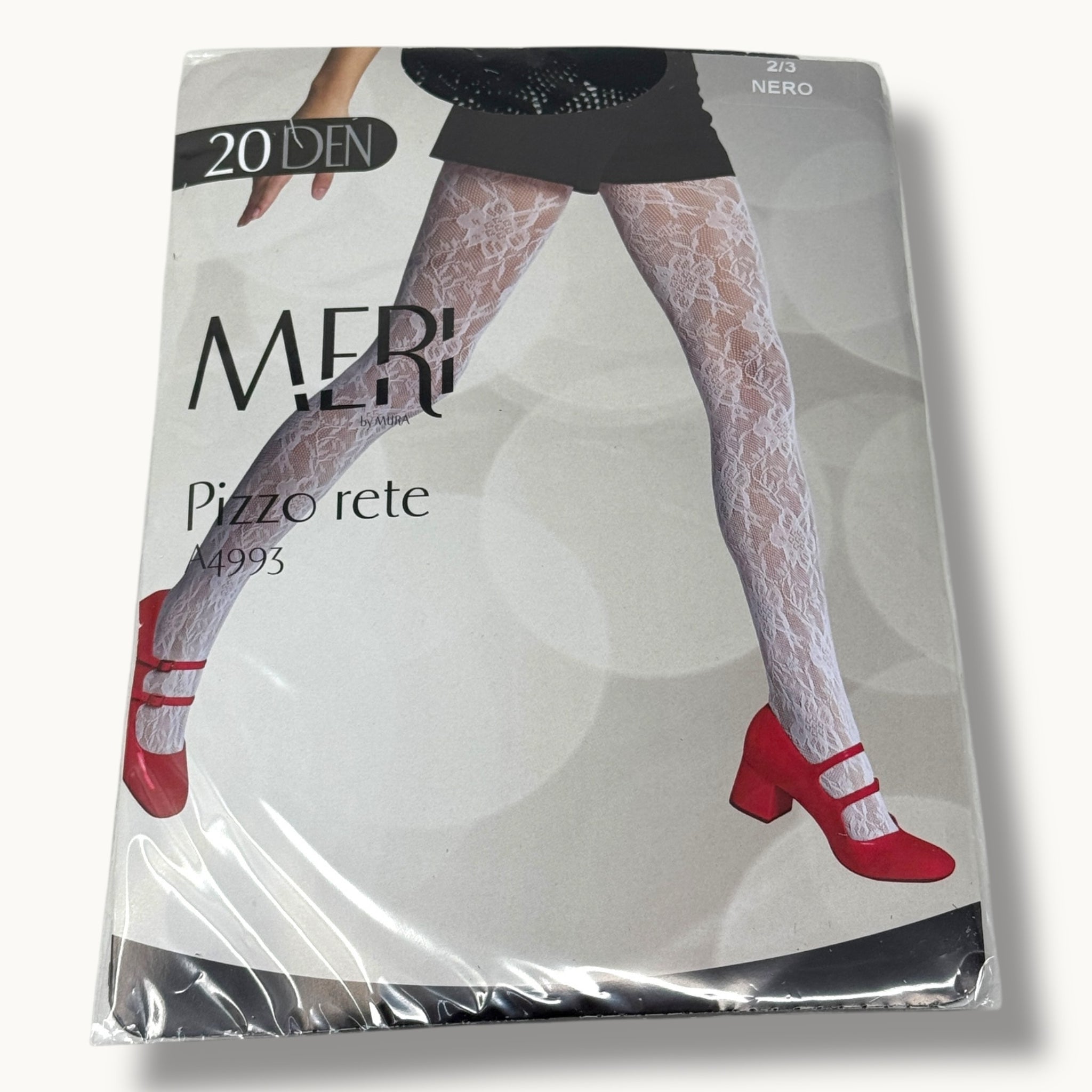 Meri - Collant Donna Tutto In Rete Pizzo 20 Den Art. A4993 – Intimitaly